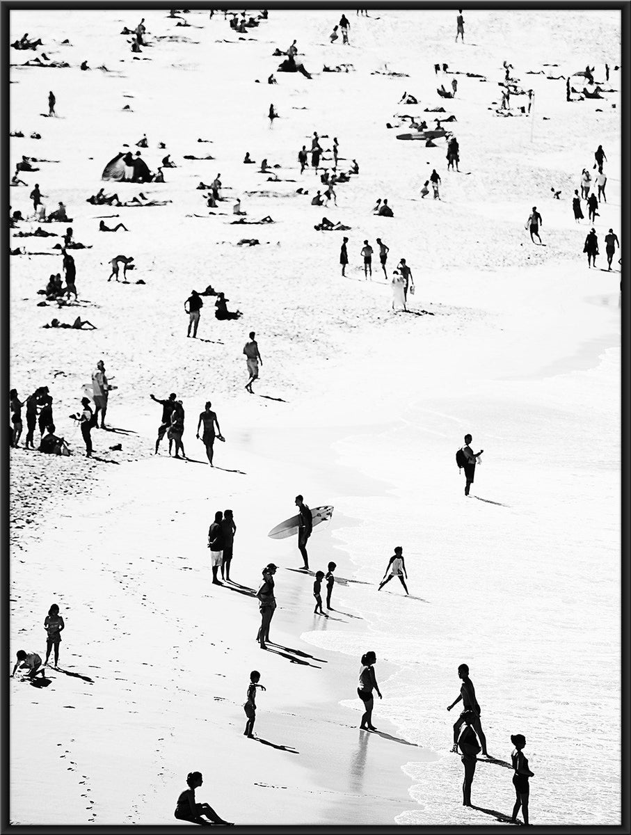 Beach bodies poster, waves print, Scandinavian home decor, ocean photo ...