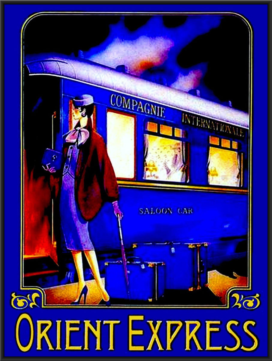 Orient Express vintage poster, vintage travel print, Compagnie ...