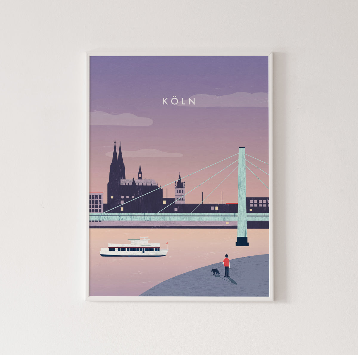 Köln illustration, Cologne poster, Germany print, Köln city print ...