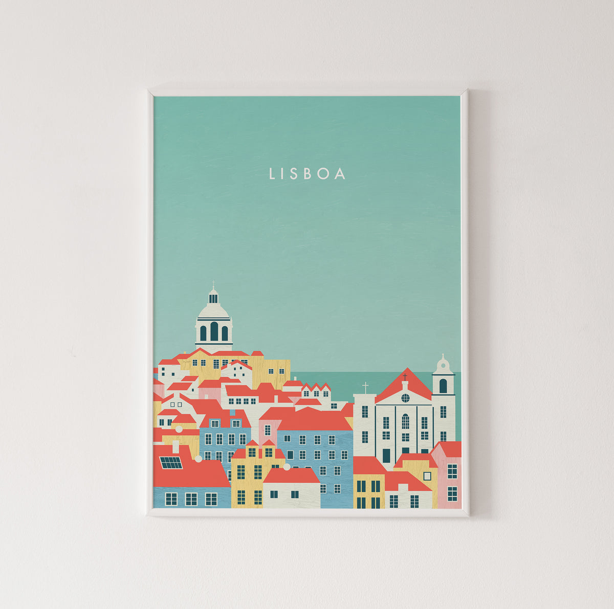 Lisboa illustration, Lisbon poster, Portugal print, Lisboa city print ...