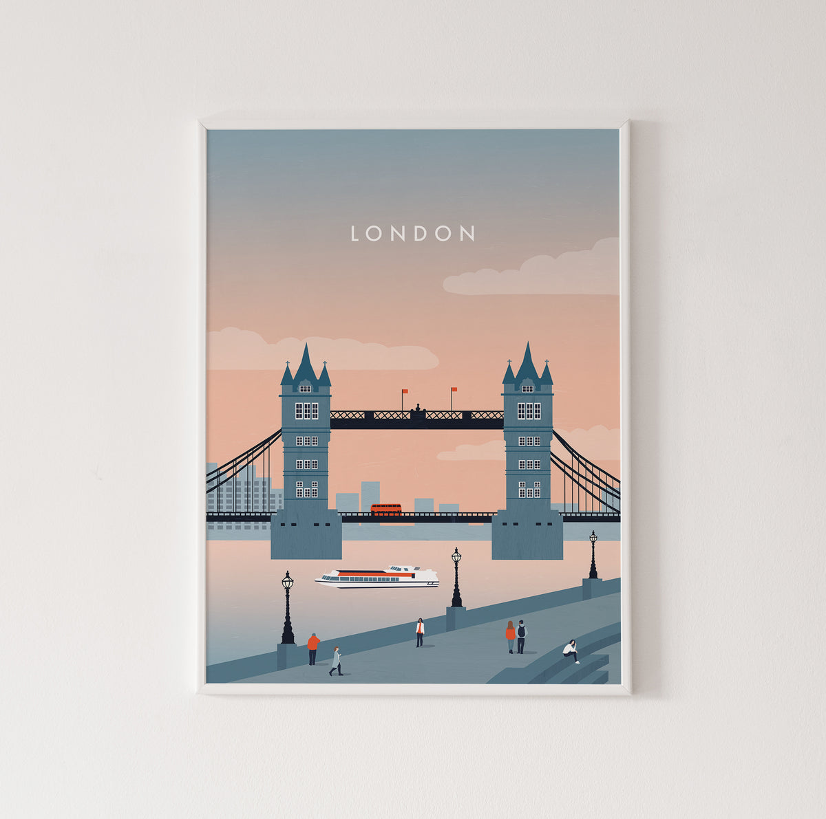 London illustration, London poster, England print, London city print ...