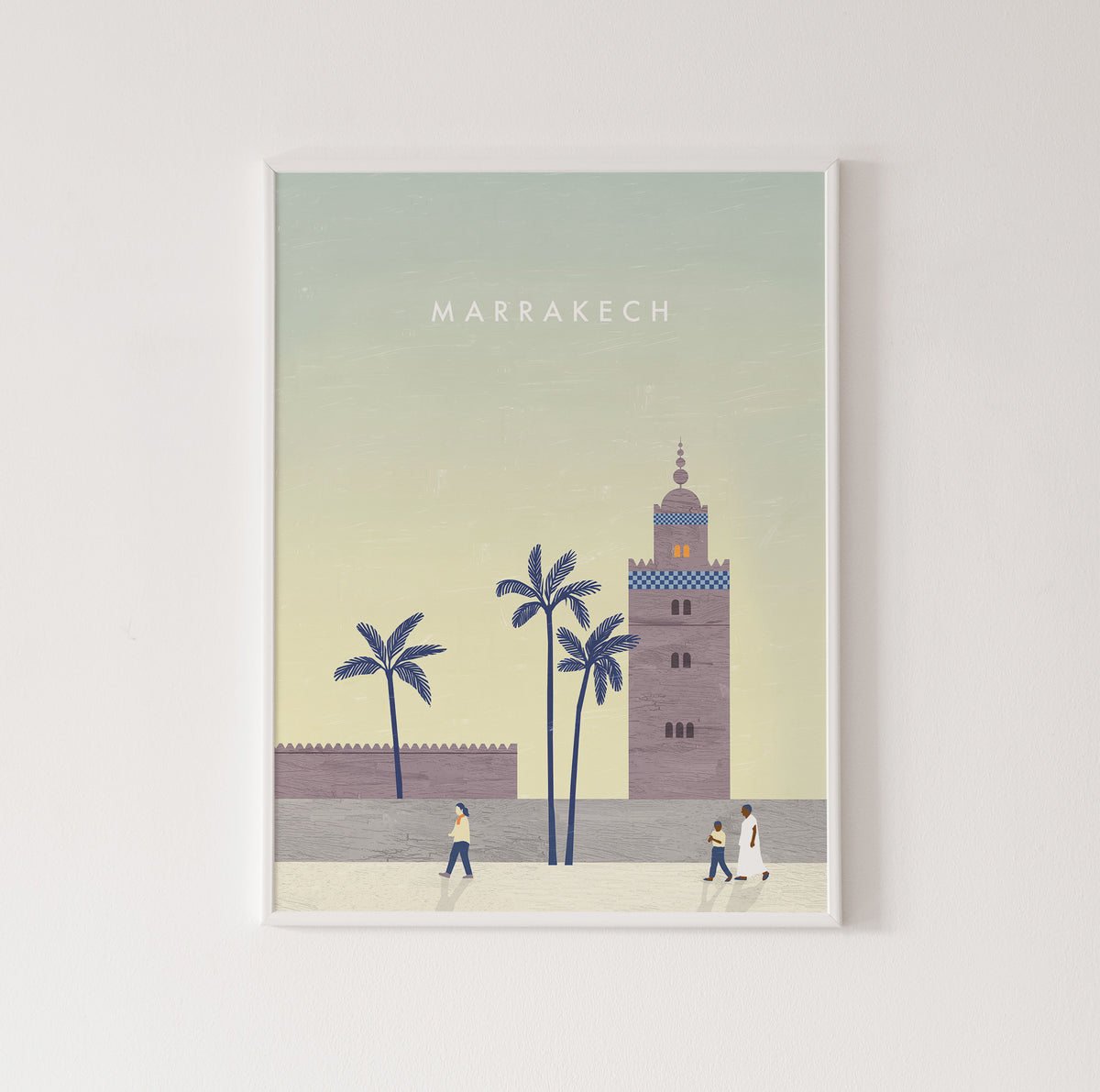 Marrakech illustration, Marrakesh poster, Morocco print, Marrakesh city ...