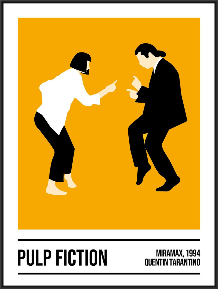 Pulp Fiction movie poster, Pulp Fiction dancing print, Mia Wallace ...