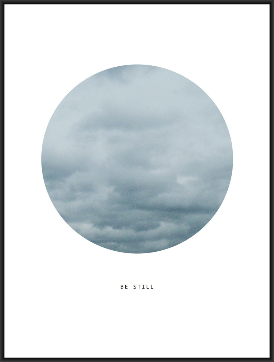 Be still poster, cloud poster, inspirational wall art, abstract art ...