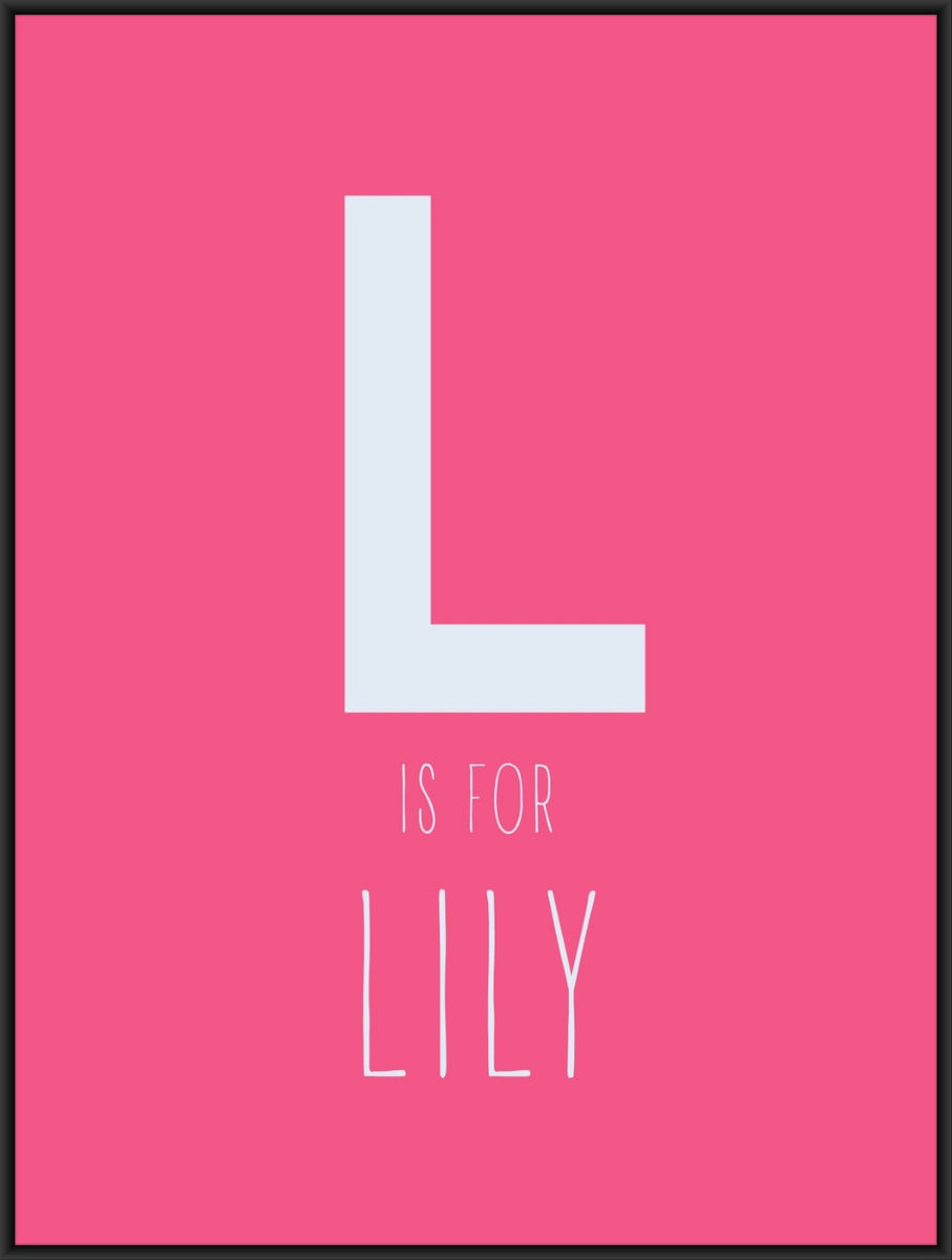 L is for Lily children's bedroom name print – Digital Print Collective