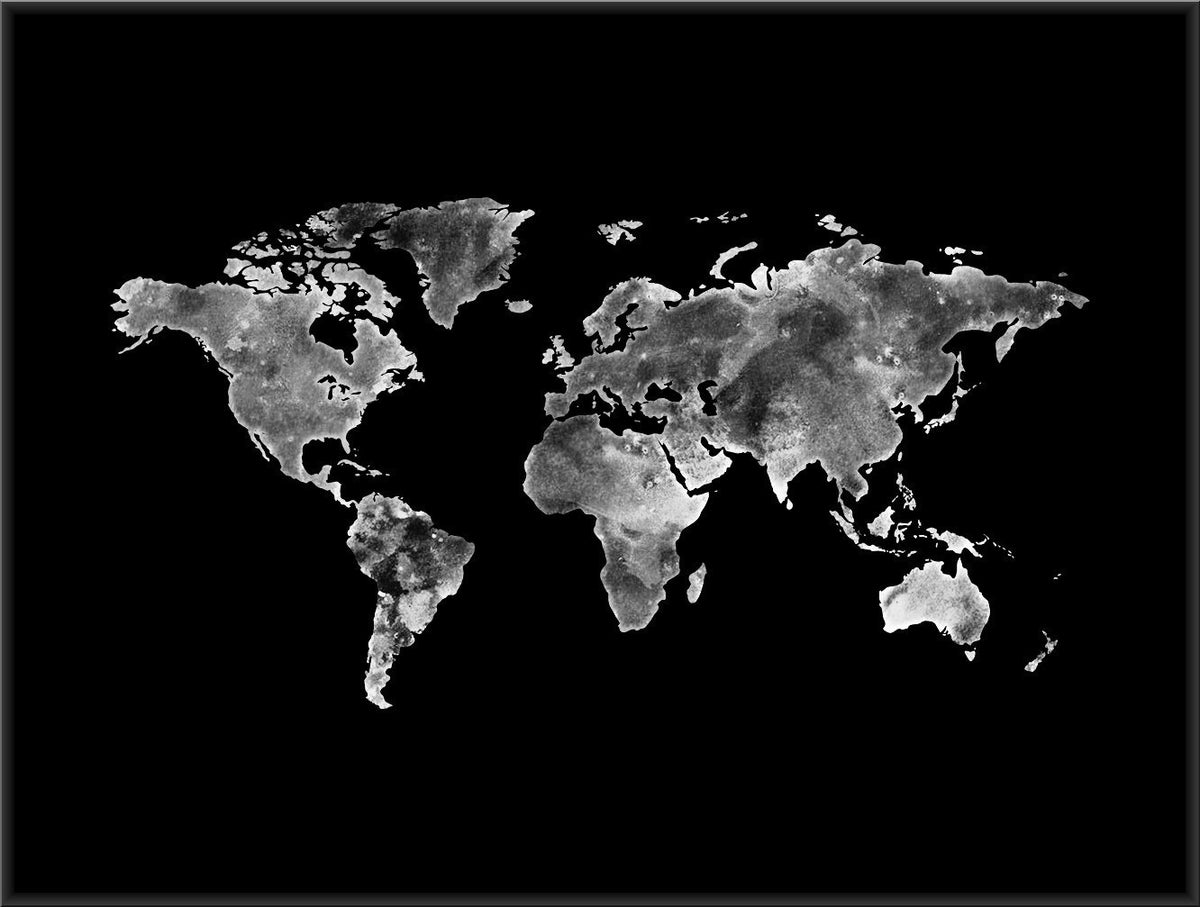 World map poster, map of the world, platinum map, world map home decor ...